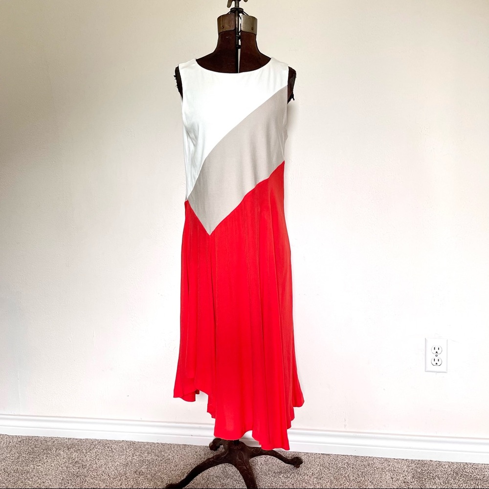 Anthropologie Maeve Cameron Orange Color Block Dress … - Gem
